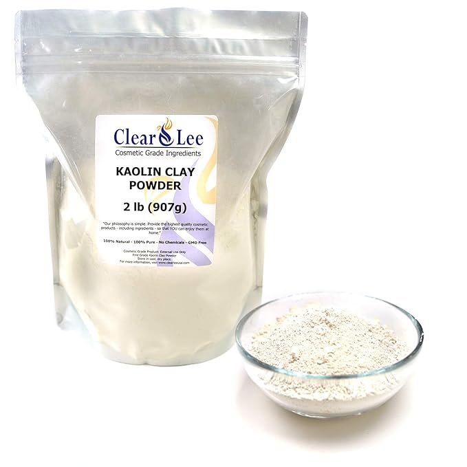 Amazon.com : ClearLee Kaolin Clay Cosmetic Grade Powder - 100% Pure ...