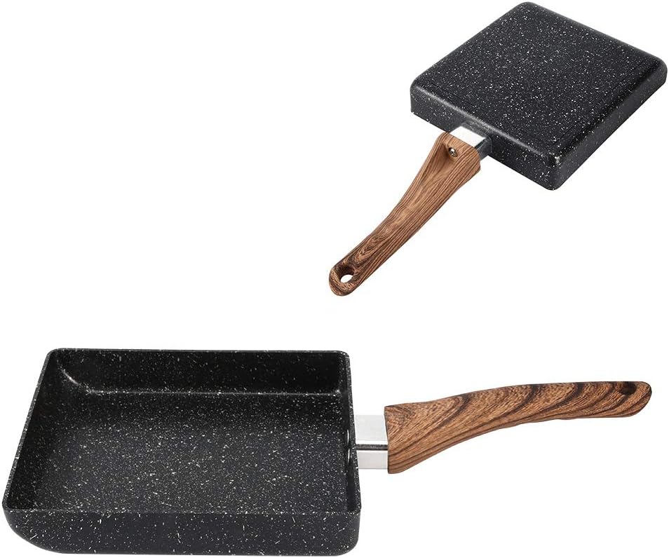 Fydun Tamagoyaki Rectangular NoN Stick Pan Black Practical Frying Pan ...