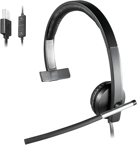 Amazon.com: Logitech USB Headset Mono H650e, Black : Electronics