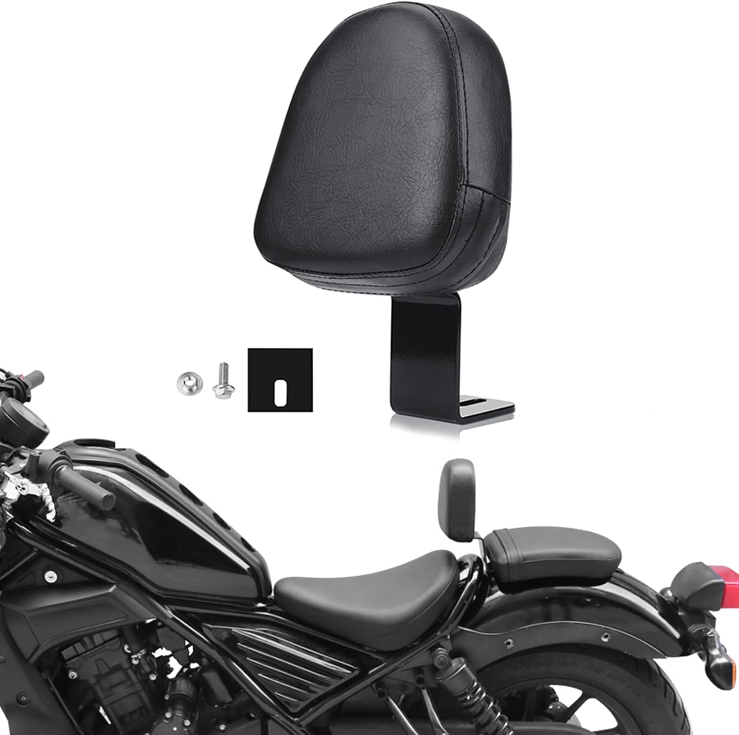GYMARK Motorcycle Driver Backrest Sissy Bar Pad for H-onda Rebel 300 ...