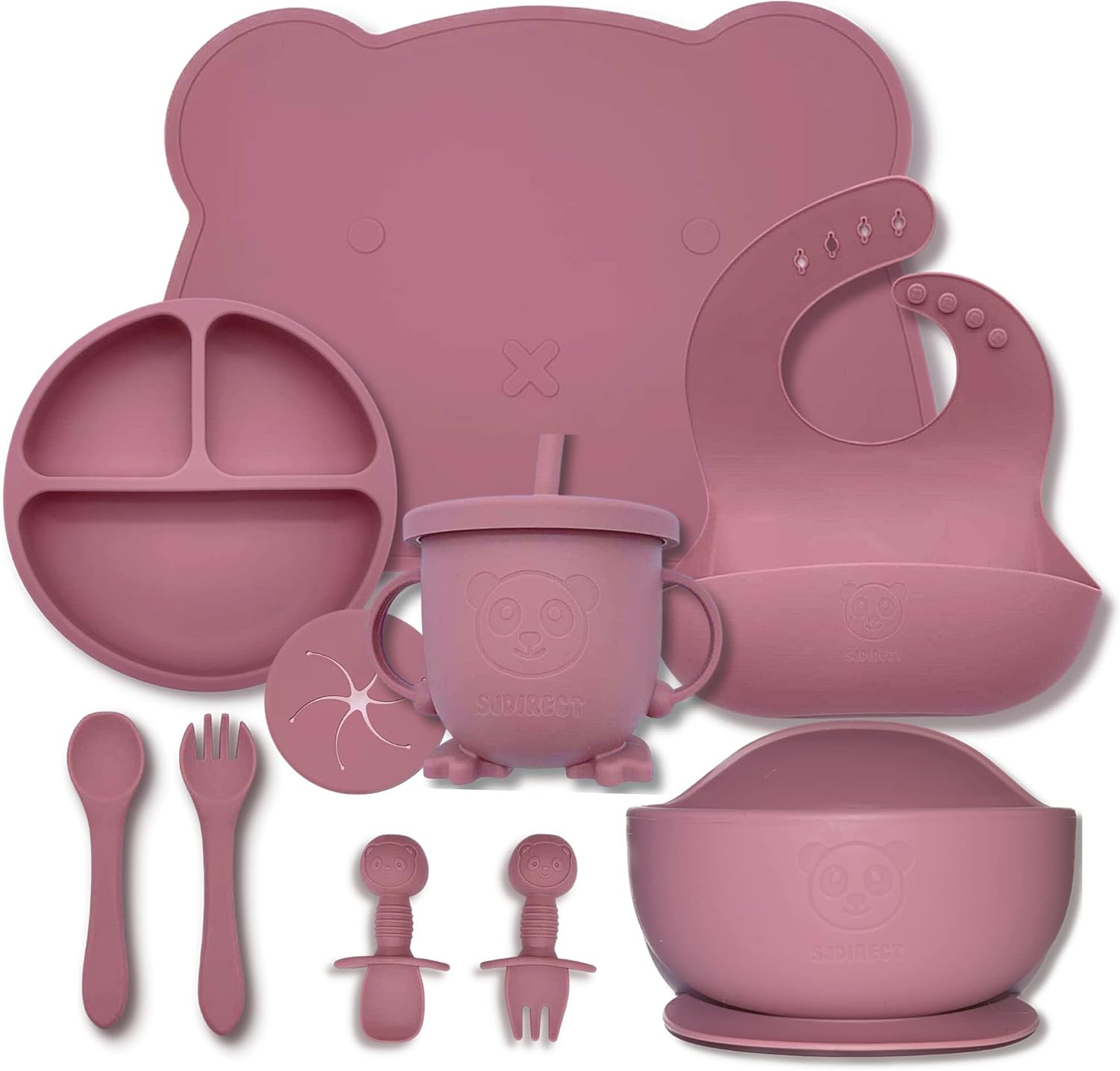 Baby Self Feeding Table Set | Divided Suction Plate, Suction Bowl ...