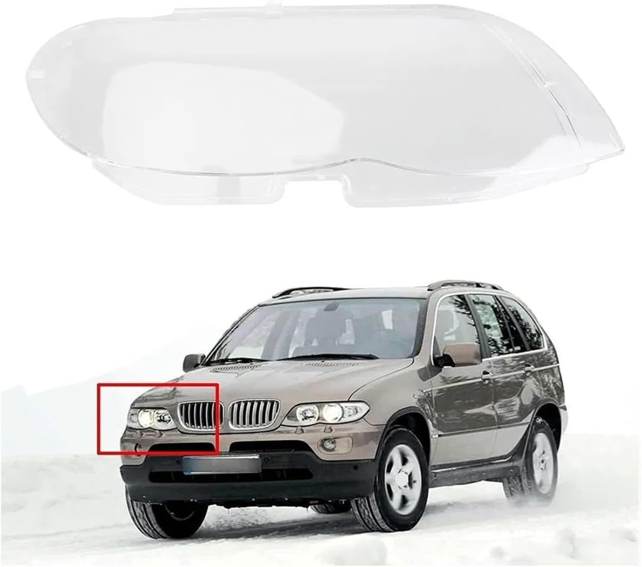 Car Headlight Lens Cover Transparent Lampshade Replacement Compatible ...