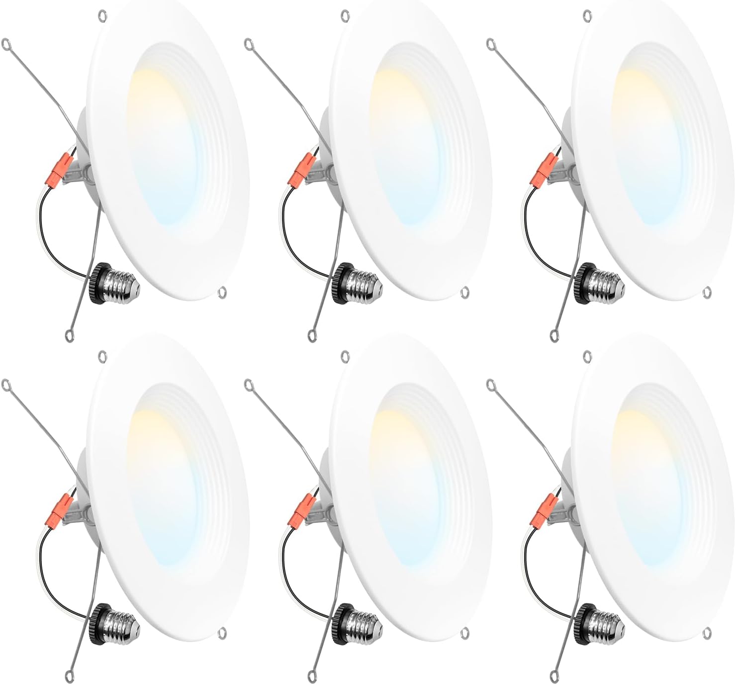 DEGNJU 6 inch LED Retrofit Recessed Lighting, LED Ceiling Light 5 Color ...