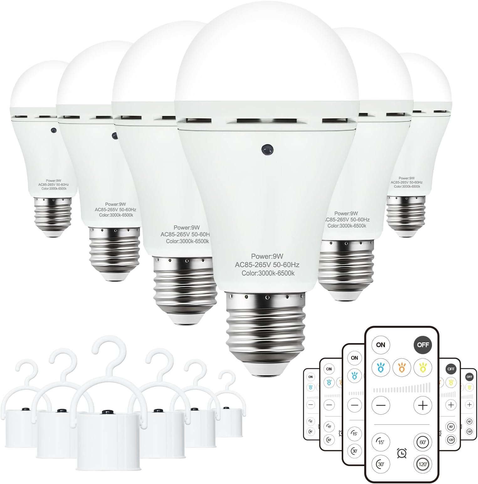 Amazon.com: Neporal MAGICPRO Socket & USB Rechargeable Light Bulbs with ...