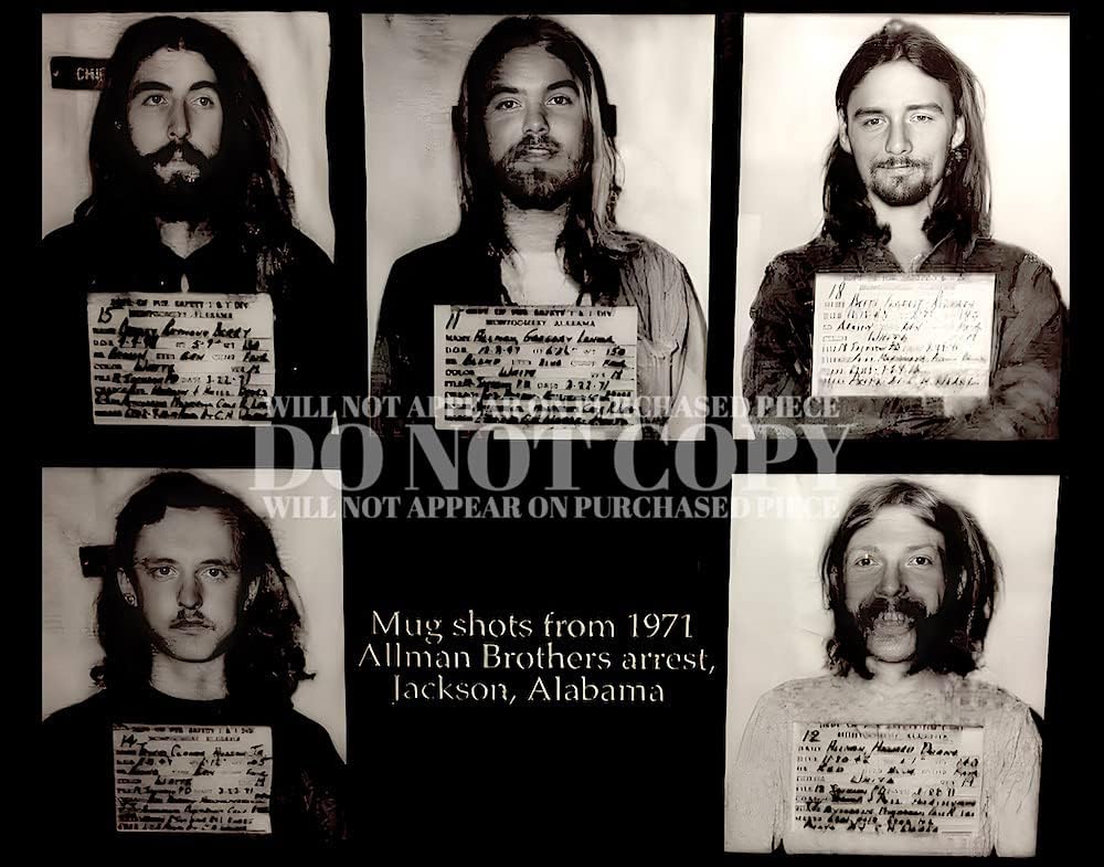 Amazon.com: The Allman Brothers Band Mugshot Photographs 11 X 14 ...