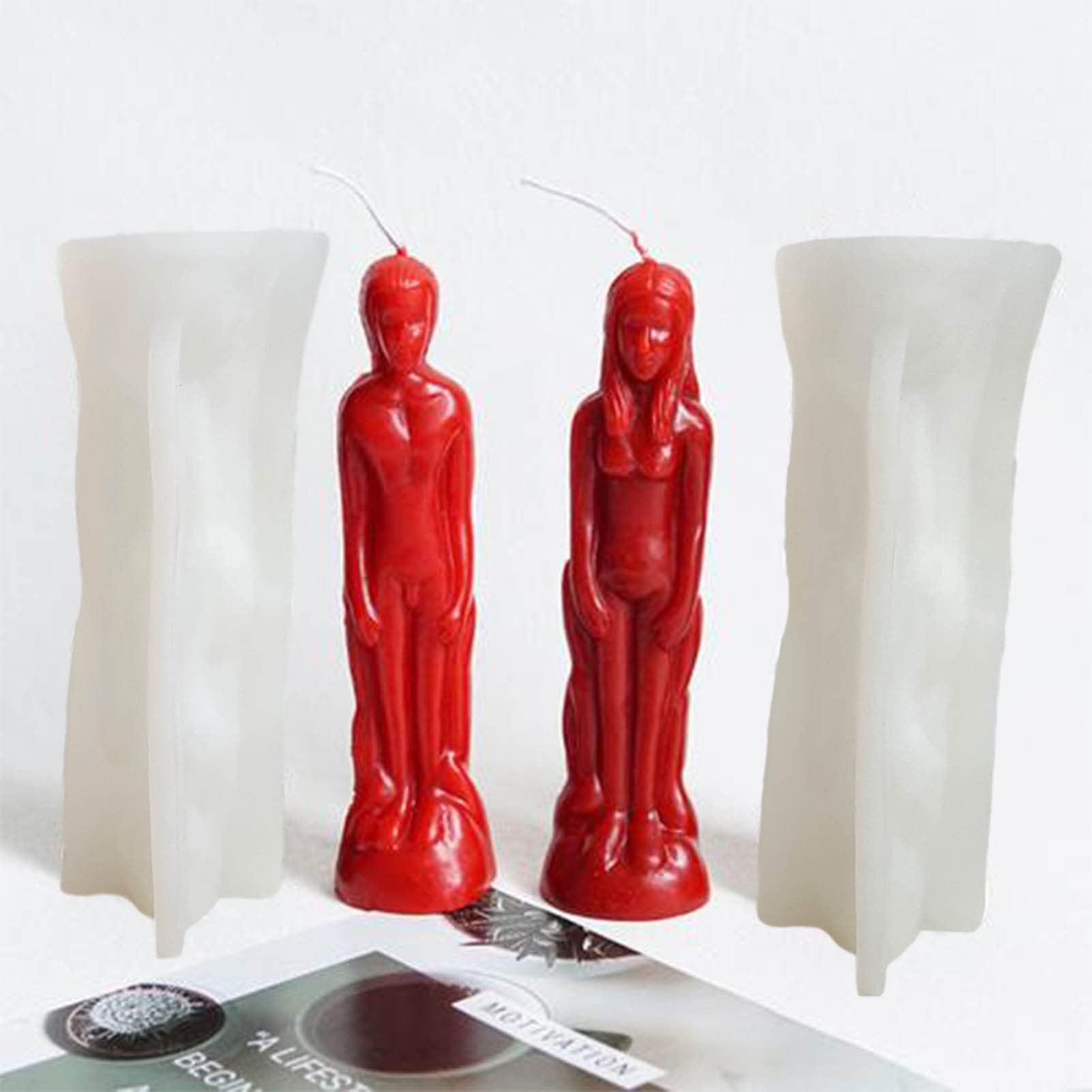 Amazon.com: MILIVIXAY 2PCS Body Candle Mold Silicone Human Molds ...