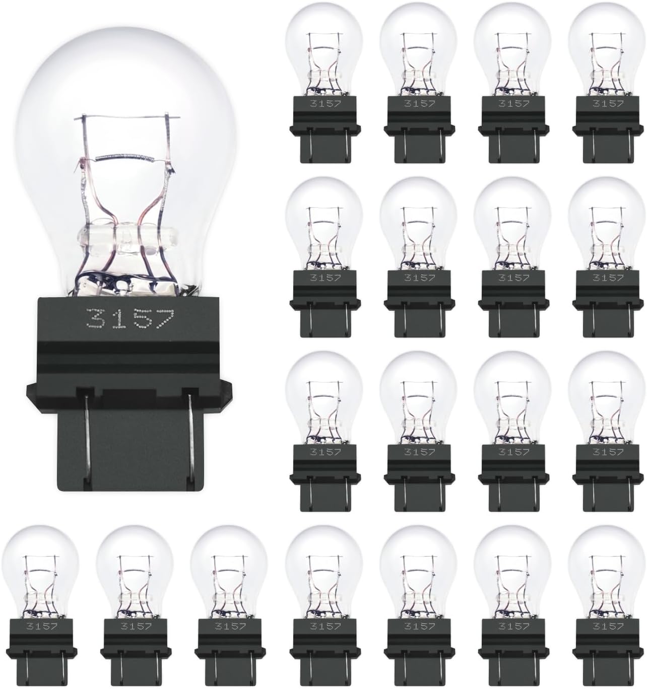 Amazon.com: Lanuovx 3157 Bulbs 20 Pack,12V 3047 3057 3157LL 3157K 3457 ...