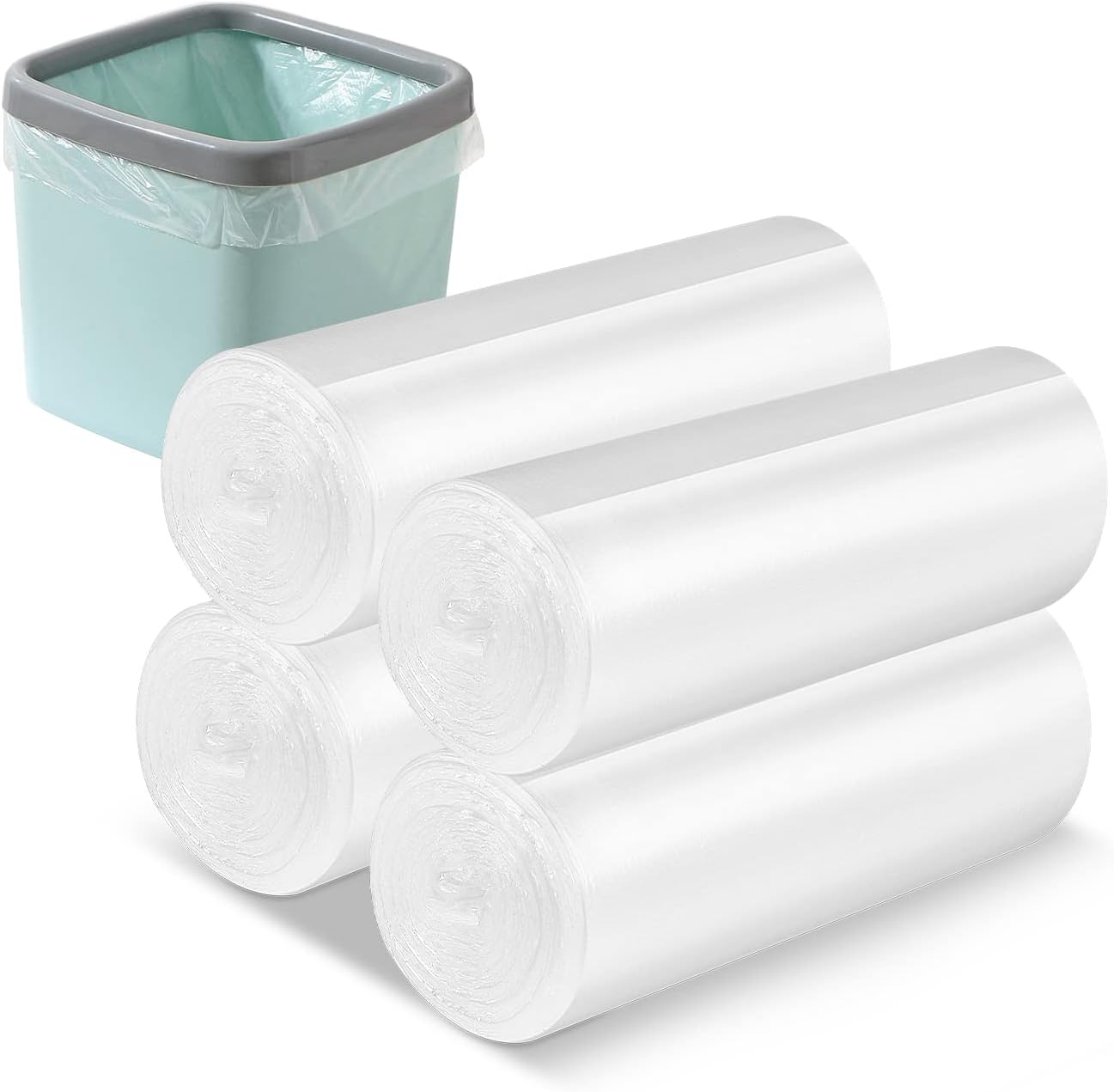 Amazon.com: MONGTINGLU Mini Trash Bags for Mini Trash Can, 0.5 Gal 150 ...