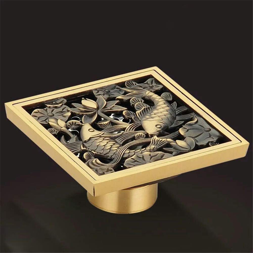 Buy Kirok Drainage Floor Drain, Copper Square Floor Drain For Wet Room ...