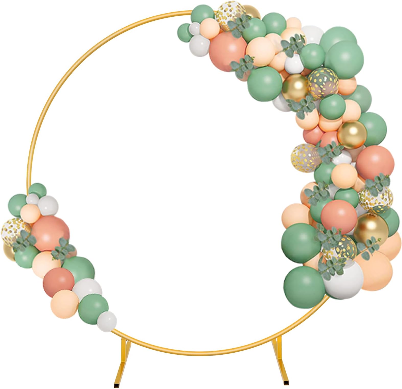 Amazon.com : Asee'm 7.2FT Round Backdrop Stand Gold Circle Balloon Arch ...