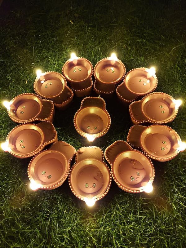 Buy Scarlett Water Sensor Eco-Friendly Led Diyas Candle E-Diya, Warm ...