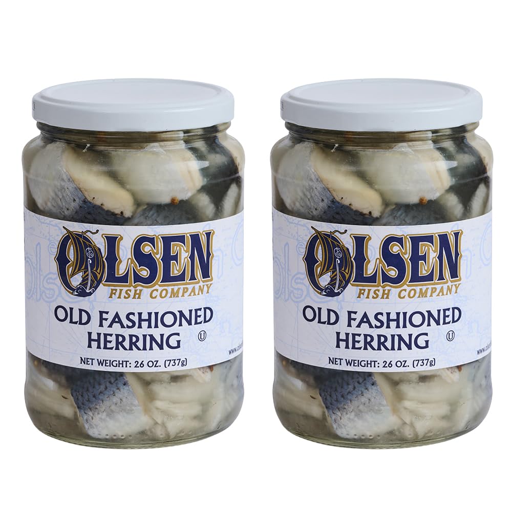 Amazon.com : Olsen's Old Fashioned Herring (Gafelbitar) - 26 oz - 2 ...
