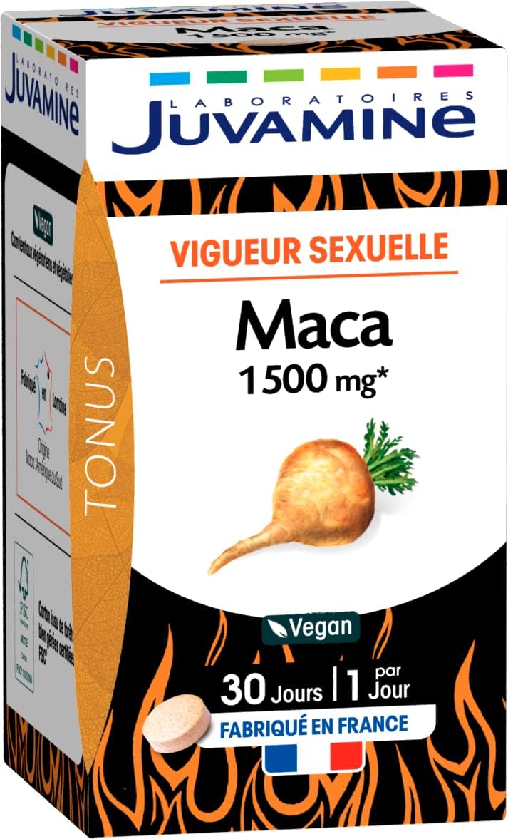 JUVAMINE - Maca 1500 mg - Tonus et Vigueur Sexuelle - Soutient les ...