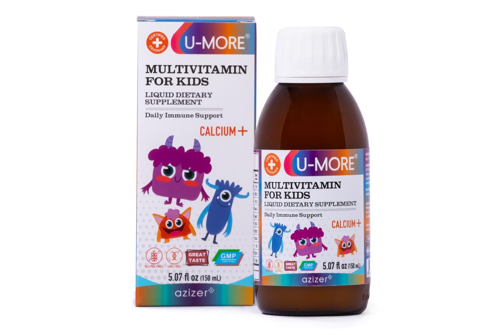 Amazon.com: U-MORE Children's Multivitamin Syrup with Calcium, Vitamins ...