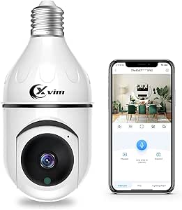 Amazon.com : XVIM 3MP Wireless Light Bulb Security Camera, 2.4Ghz WiFi ...