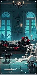 Amazon.com: Door Cover Vampires in The Ancient Mansion Welcome Door ...