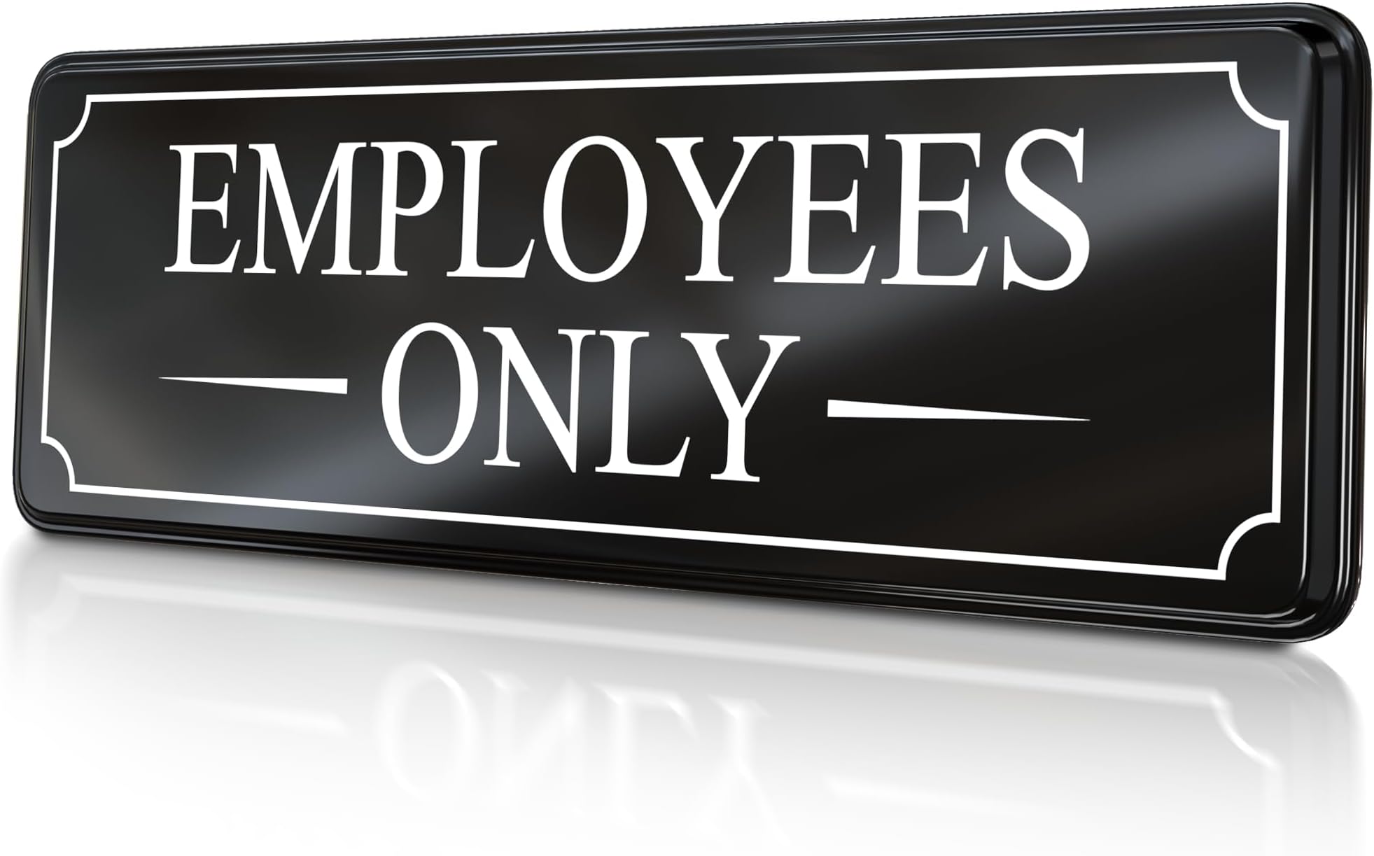 Amazon.com : 2pcs Employees Only Sign Stickers, Metal like Brushed ...