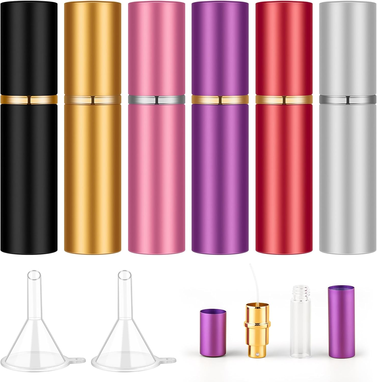 Amazon.com | Domensi 6 Pcs Lipstick Flask 0.17 oz Fake Funny Lipstick ...