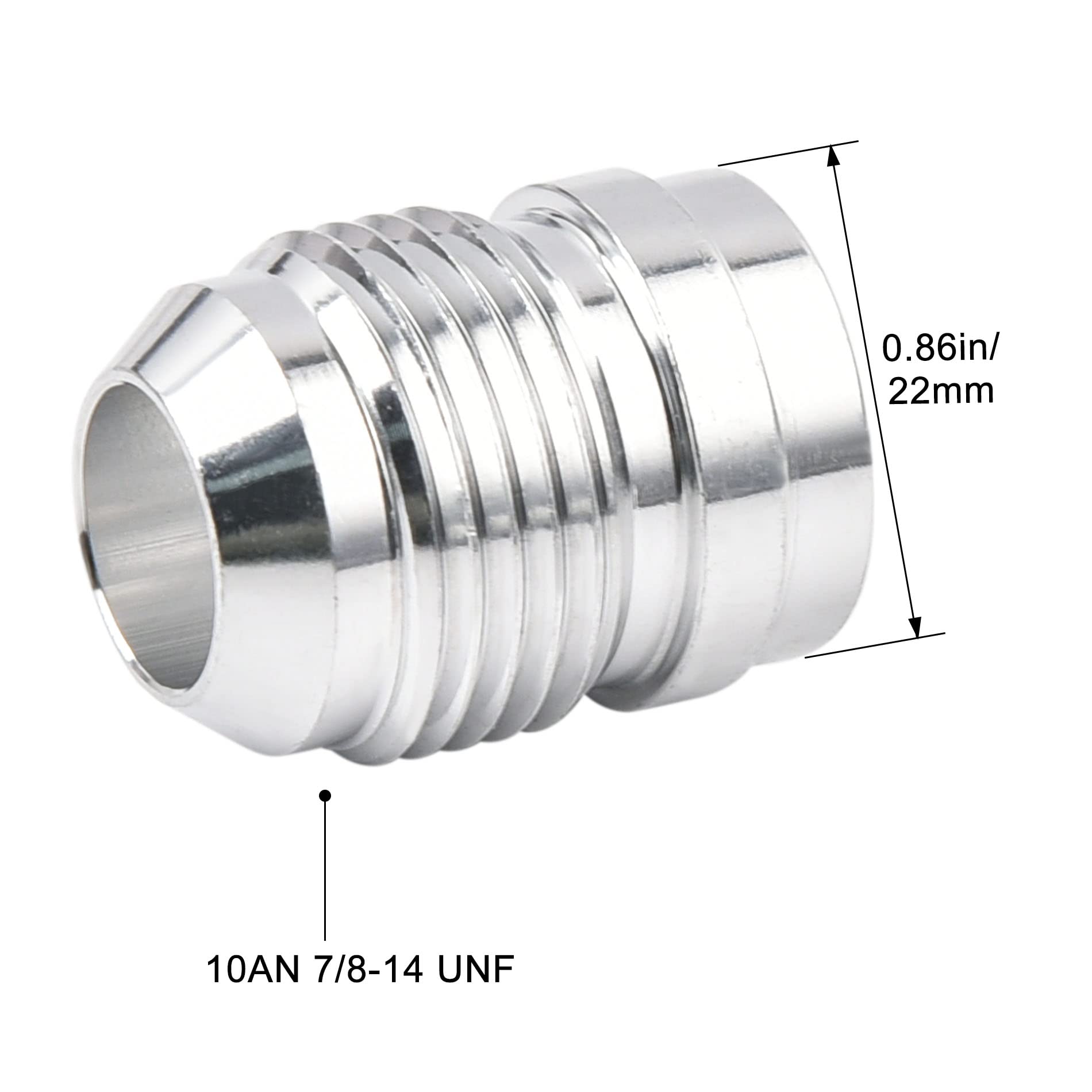 Snapklik.com : 10AN Male Weld On Bung Fitting Aluminum 2PCS