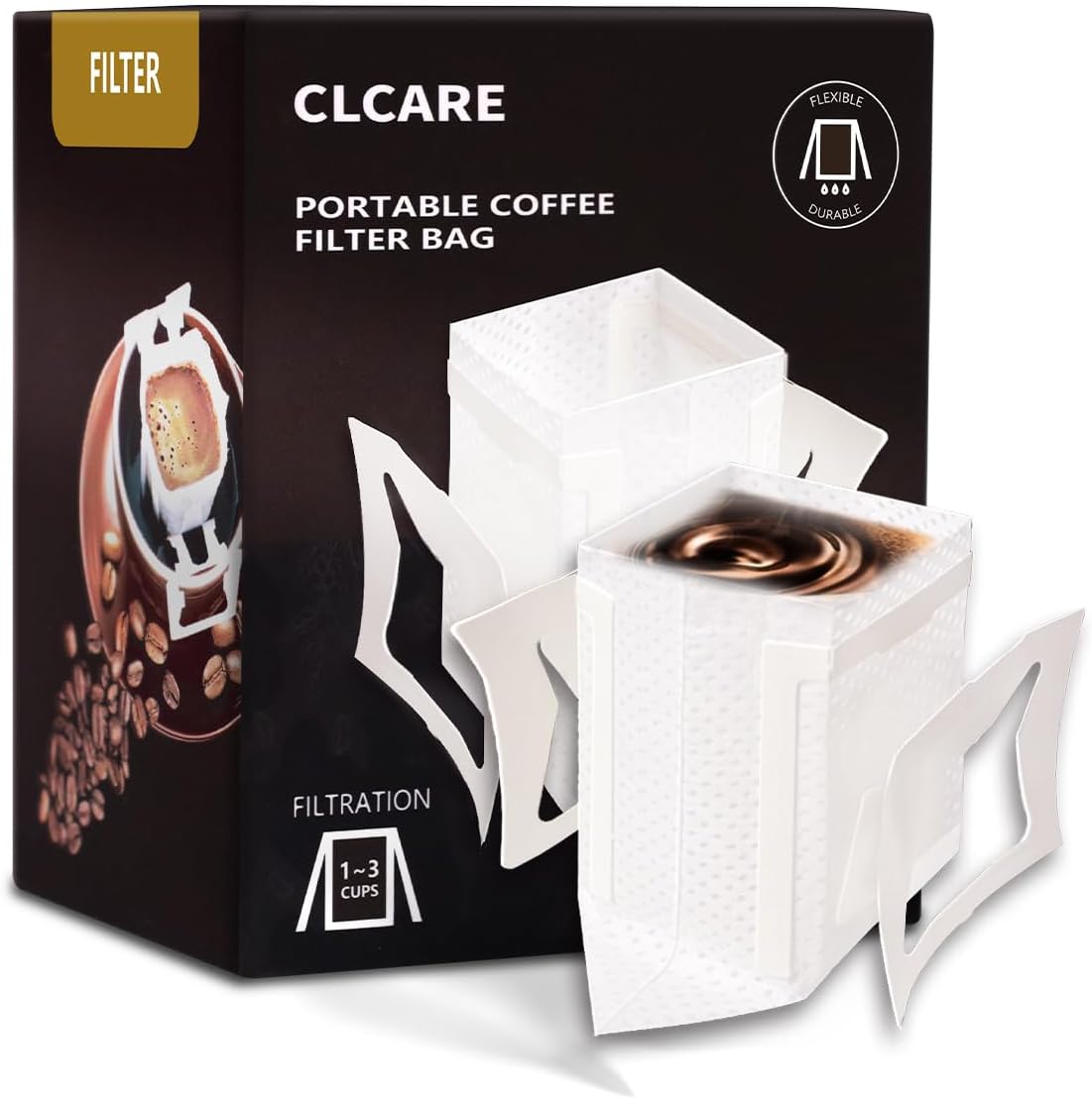 SwissGold One Cup Coffee Filter - Reusable Coffee Dripper - No Coffee ...