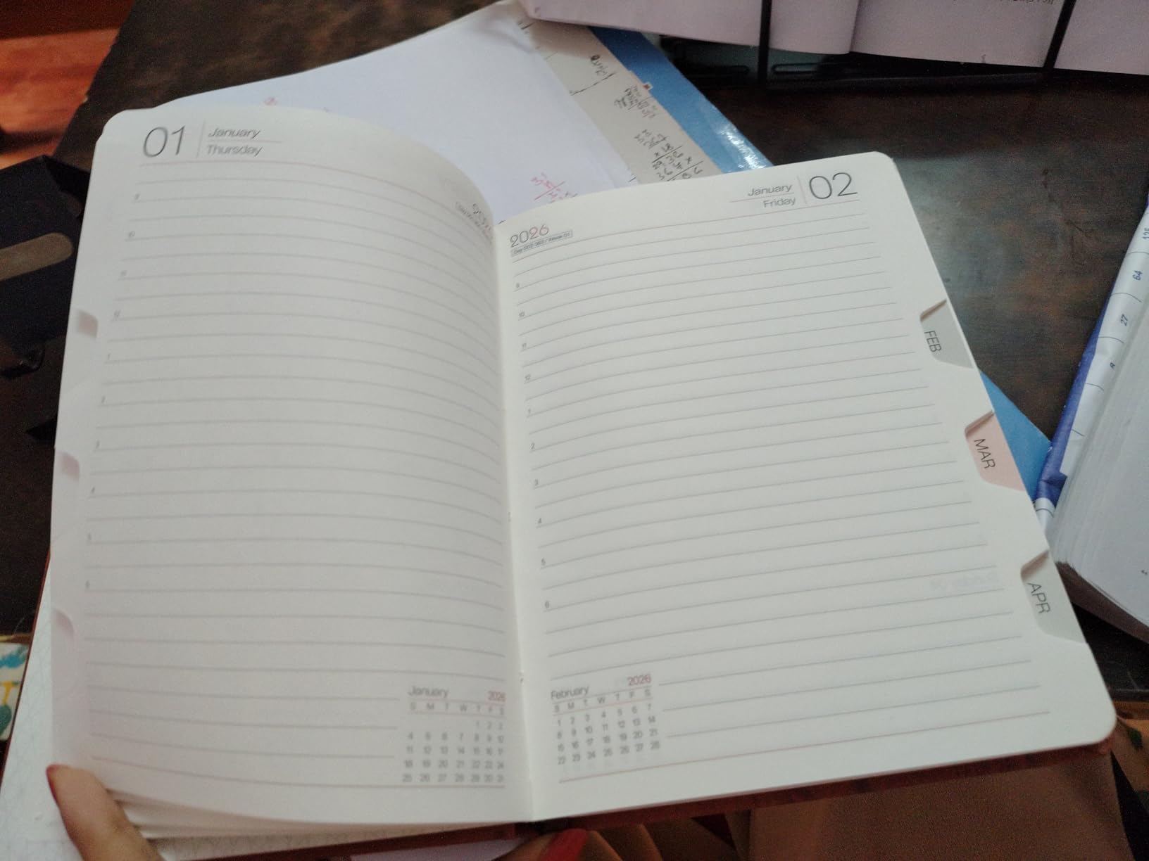 Diarymart Hardbound One Day To A Page Format Daily Planner Diary 2026 ...