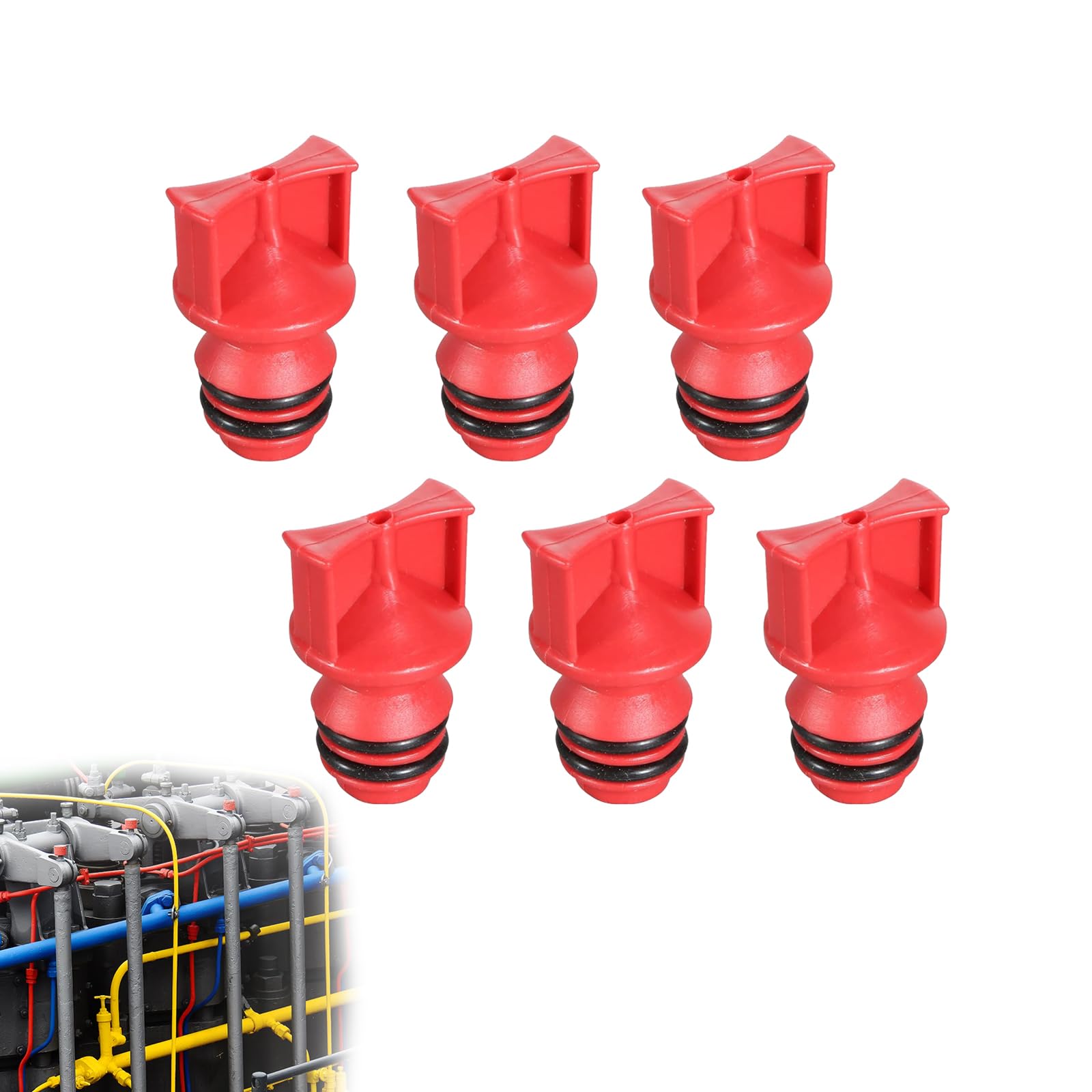 Pcmursal 6 Pack Air Compressor Oil Cap Plug, Male Thread Dia Air ...