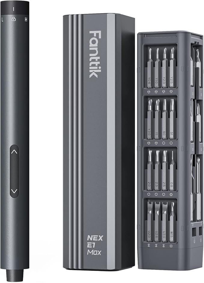 Fanttik Mini Electric Screwdriver, Precision Screwdriver Set with 50 ...