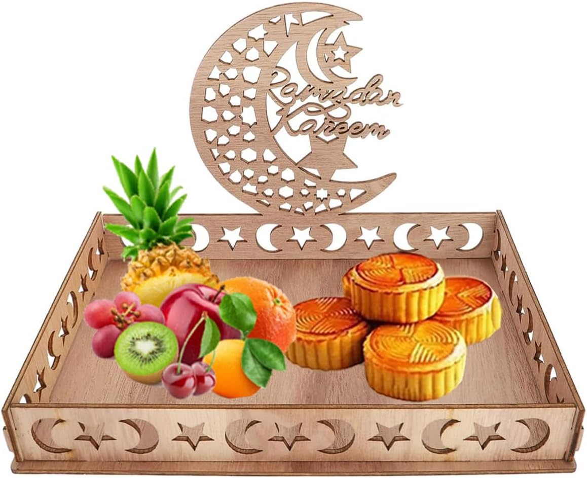 Amazon.com | Ramadan Wooden Tray， Ramadan Decorations for Home 2024 ...