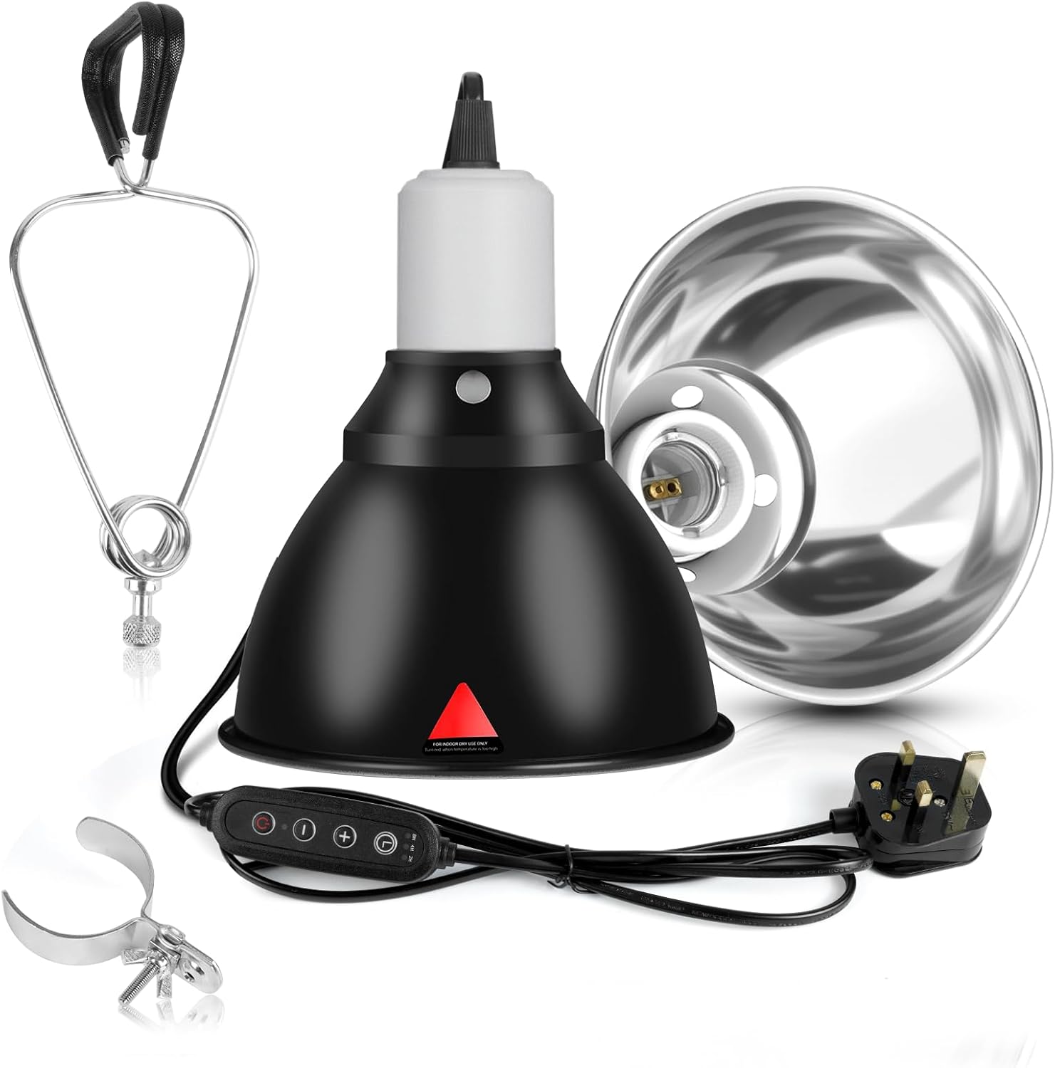 HOTUT Tortoise Heat Lamp with Clamp, Dimmable UVA UVB Light Reptile Kit ...