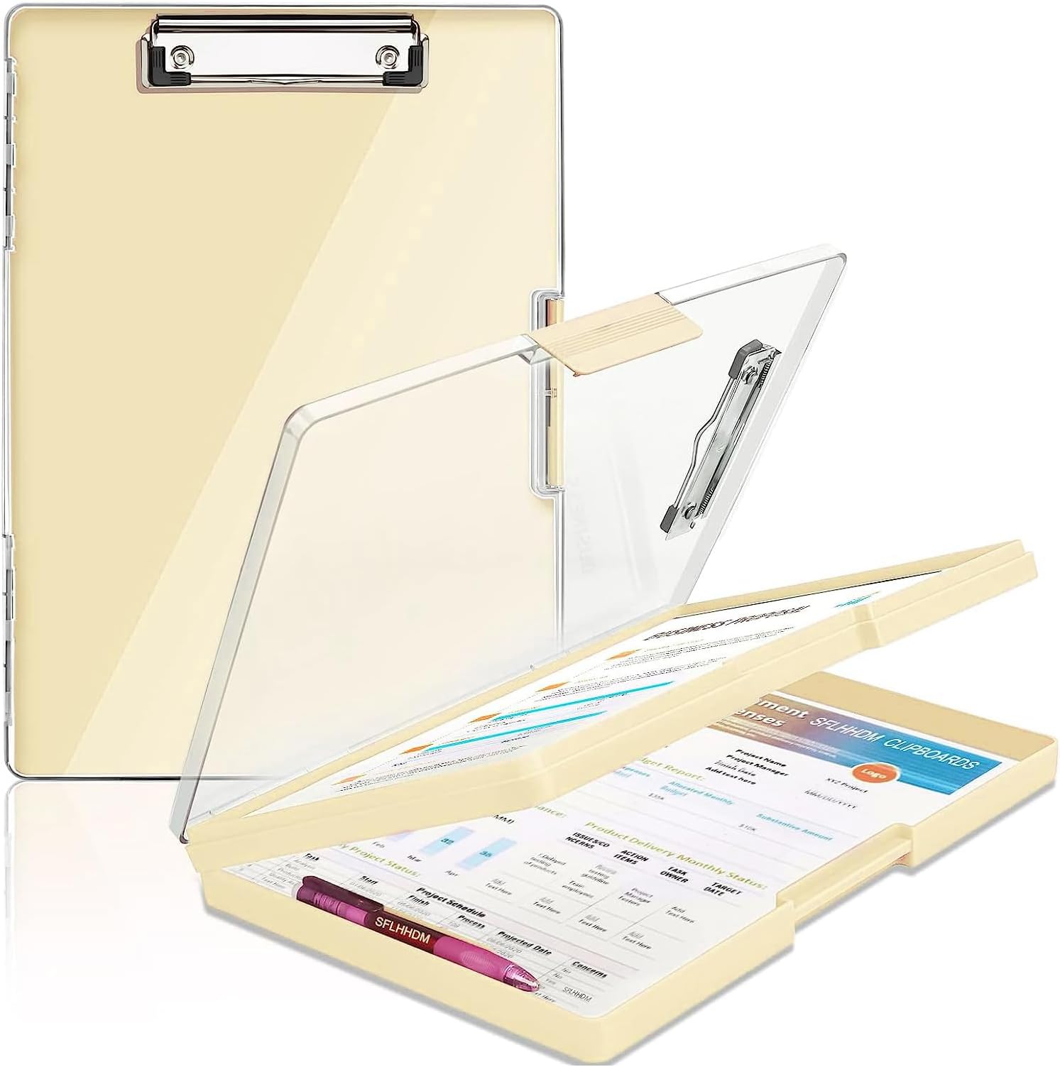 oddpod™ Sleek A4 Clip Pad with Side-Opening/Clipboard with Storage Case ...