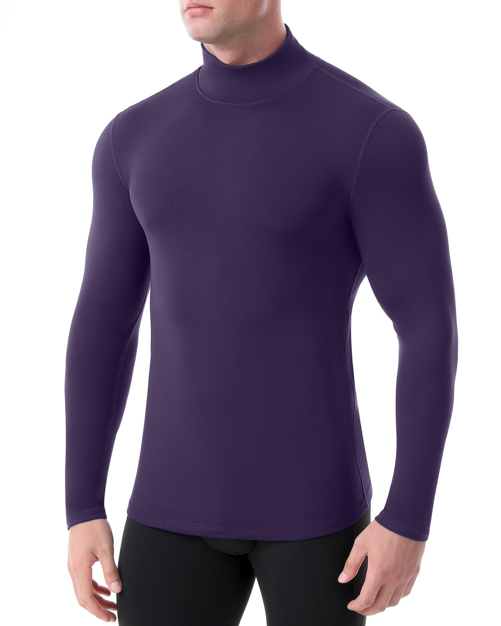 Snapklik.com : Mens Compression Shirt White Thermal Long Sleeve Turtle ...