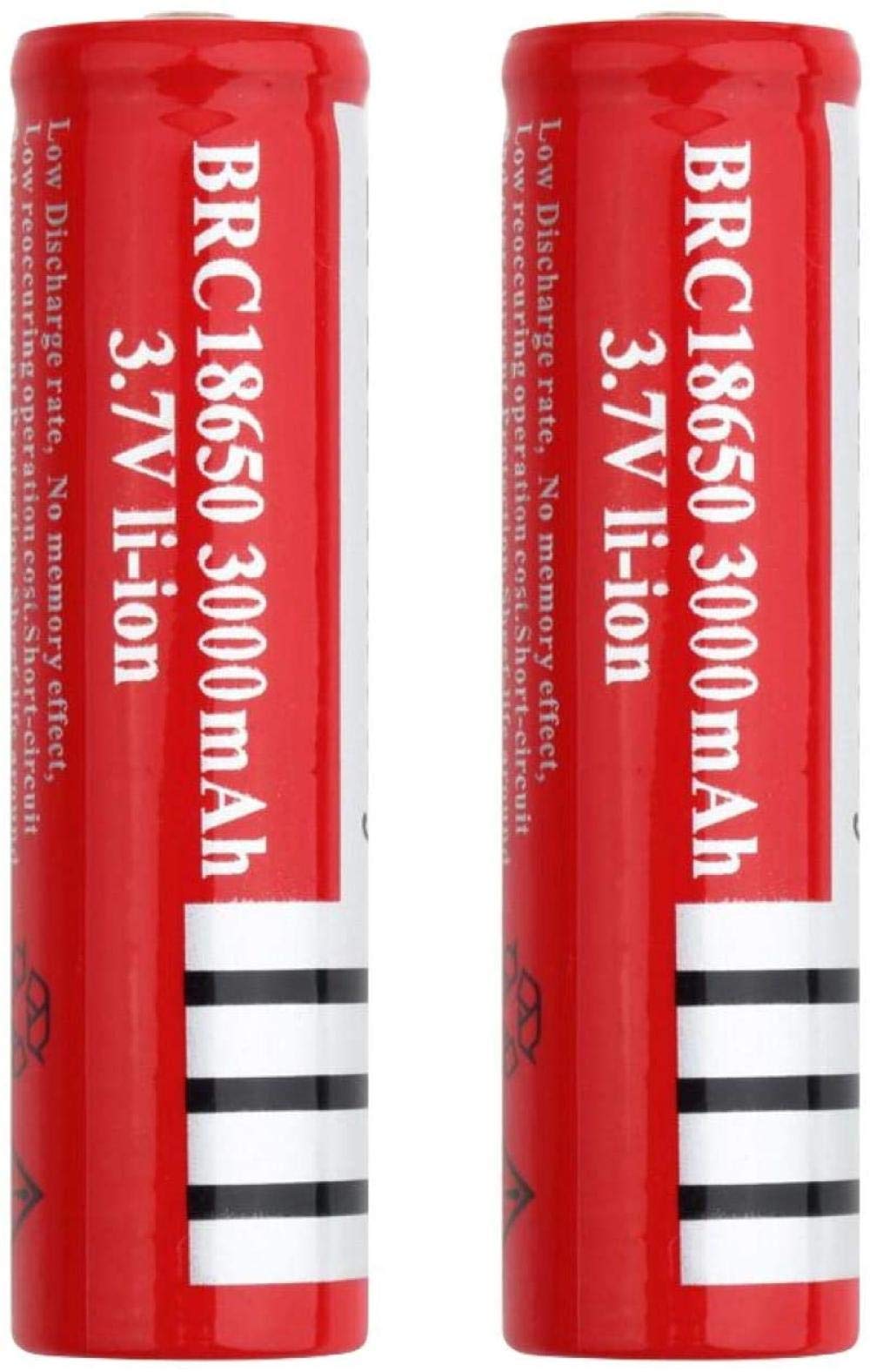 Buy JLNG Red BRC 18650 Pointed Top Rechargeable Batteries 3.7v 3000mah ...