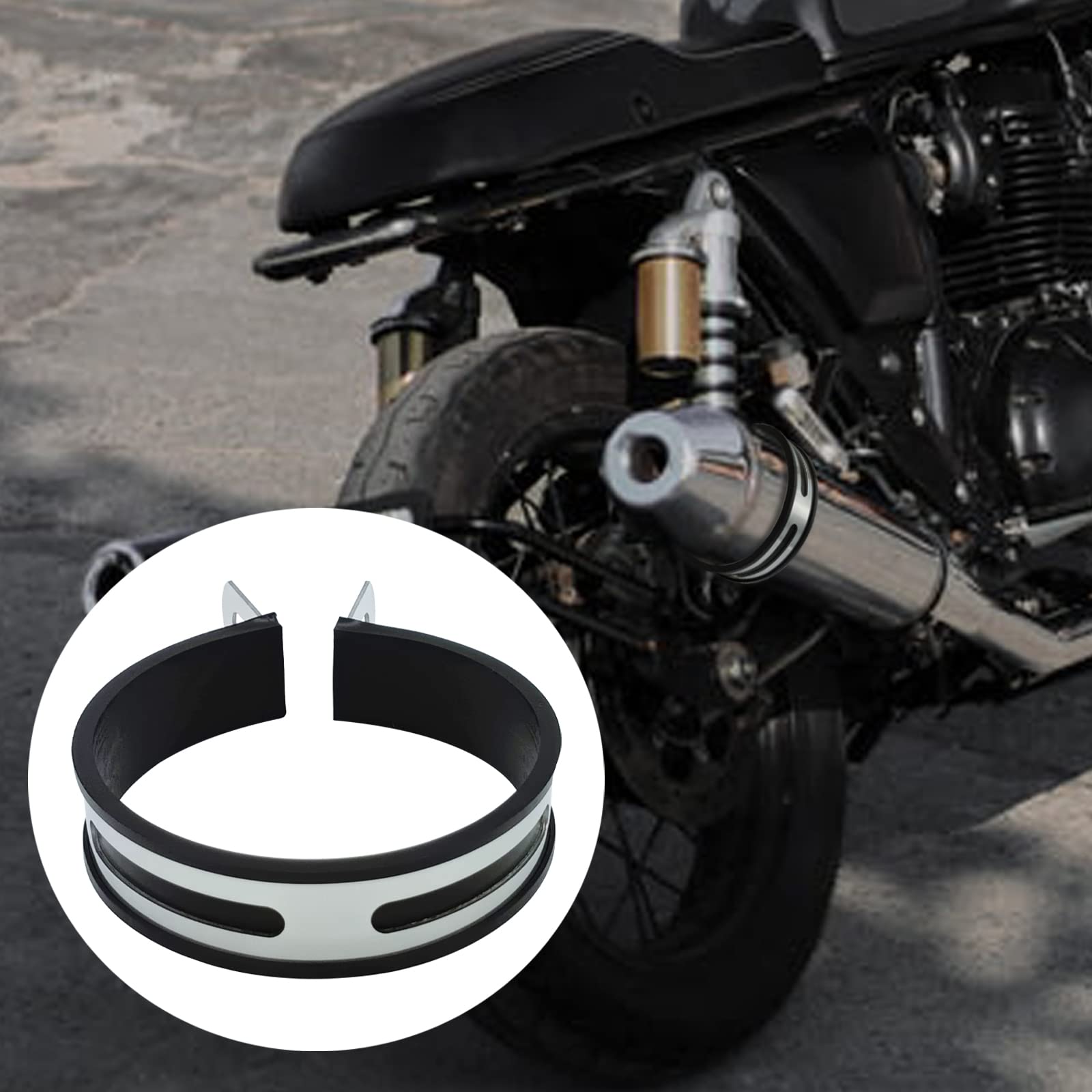Snapklik.com : Universal Half Round Motorcycle Exhaust Clip Exhaust ...