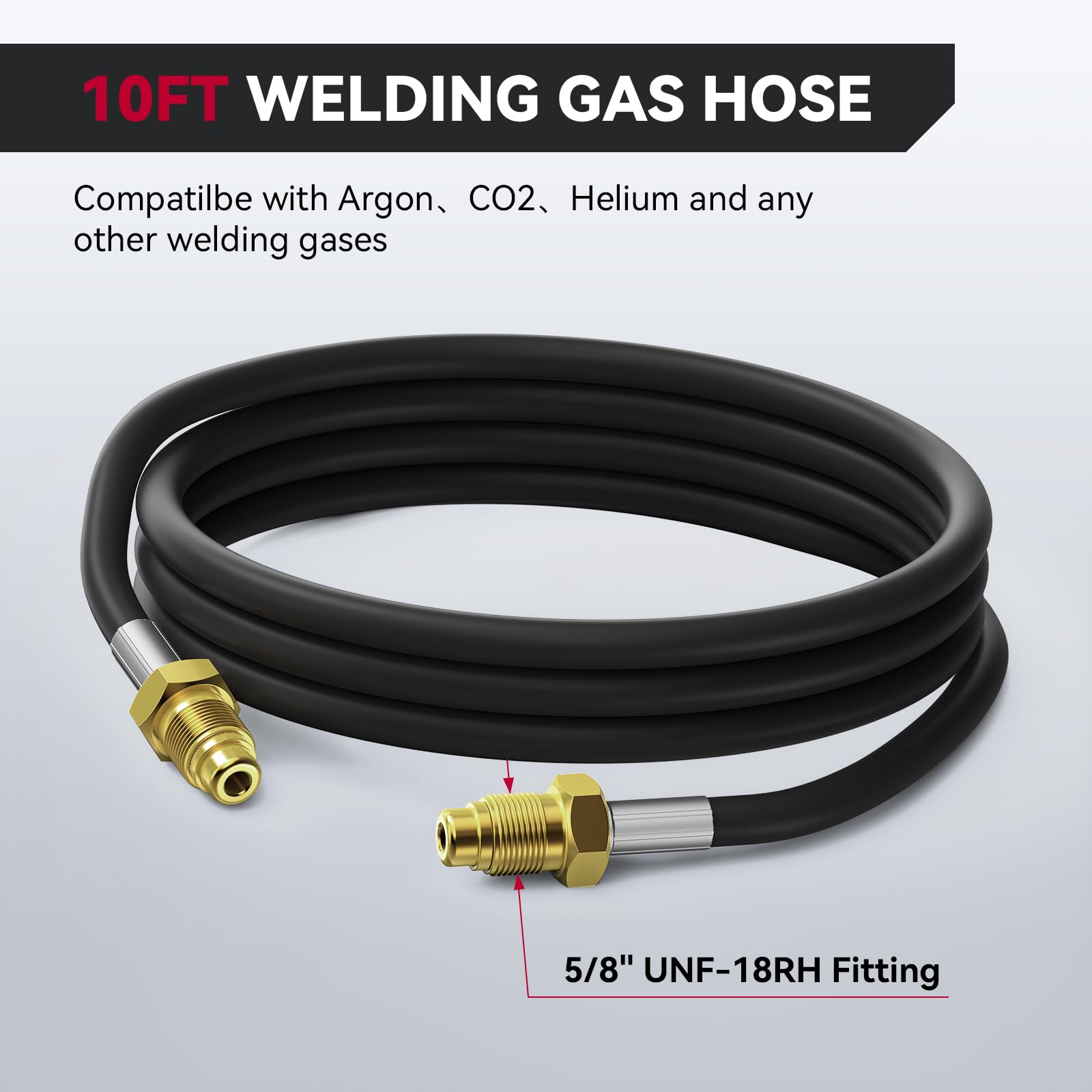Snapklik.com : Inert Gas Welding Hose 10FT, Argon CO2 Gas Regulator ...