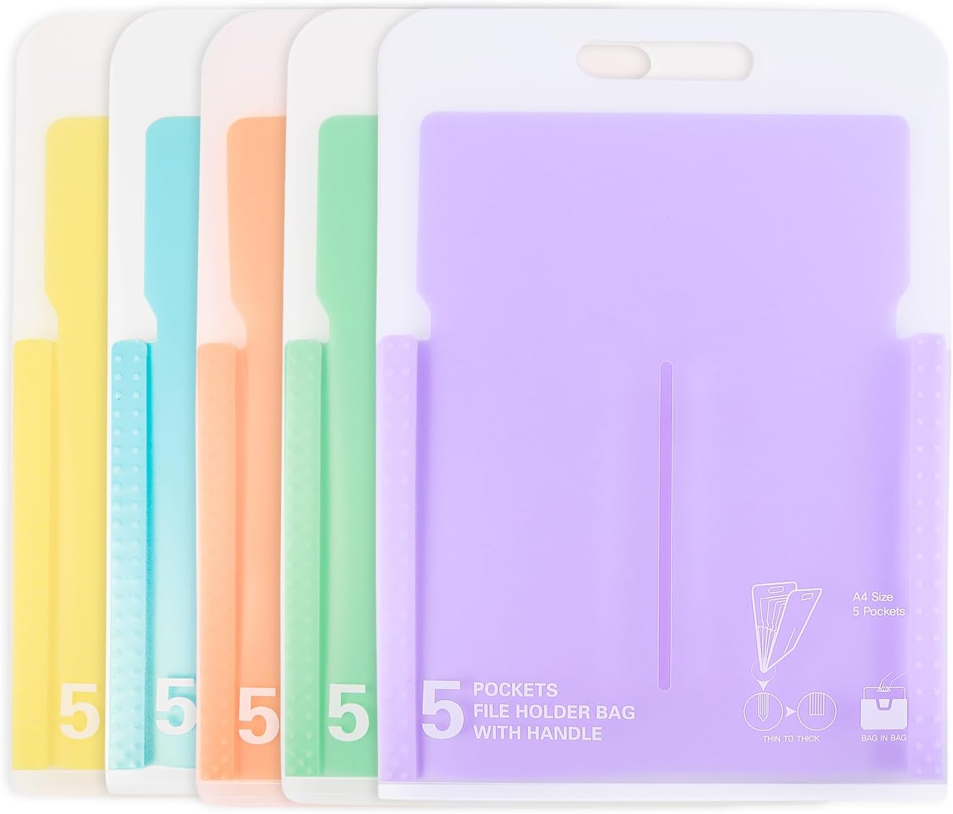 Amazon.com : YADOOOM 5 Pockets Vertical File Folder Expanding Accordion ...