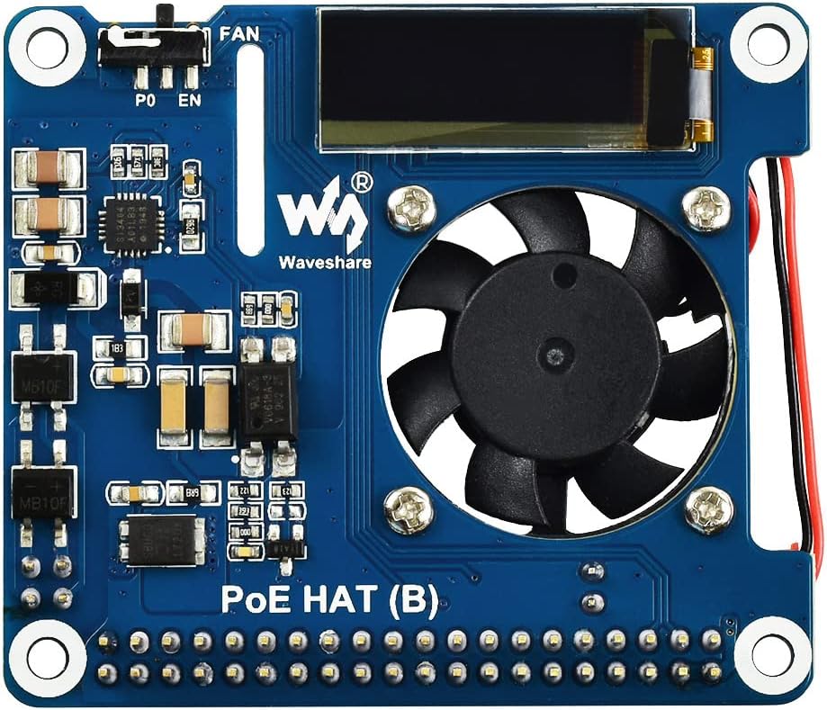 Amazon.com: waveshare POE HAT (C) for Raspberry Pi 4B/3B+, Power Over ...