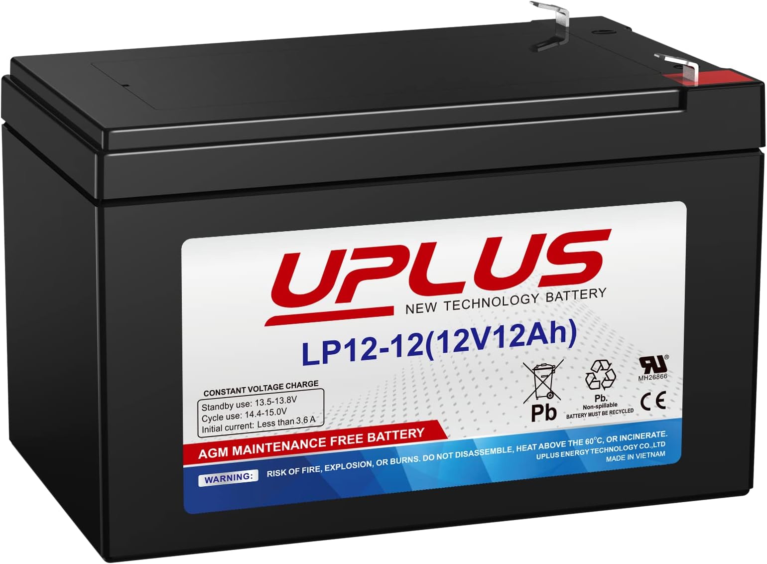 Amazon.com: Briggs and Stratton 7600188YP Sealed Battery Kit, Black ...