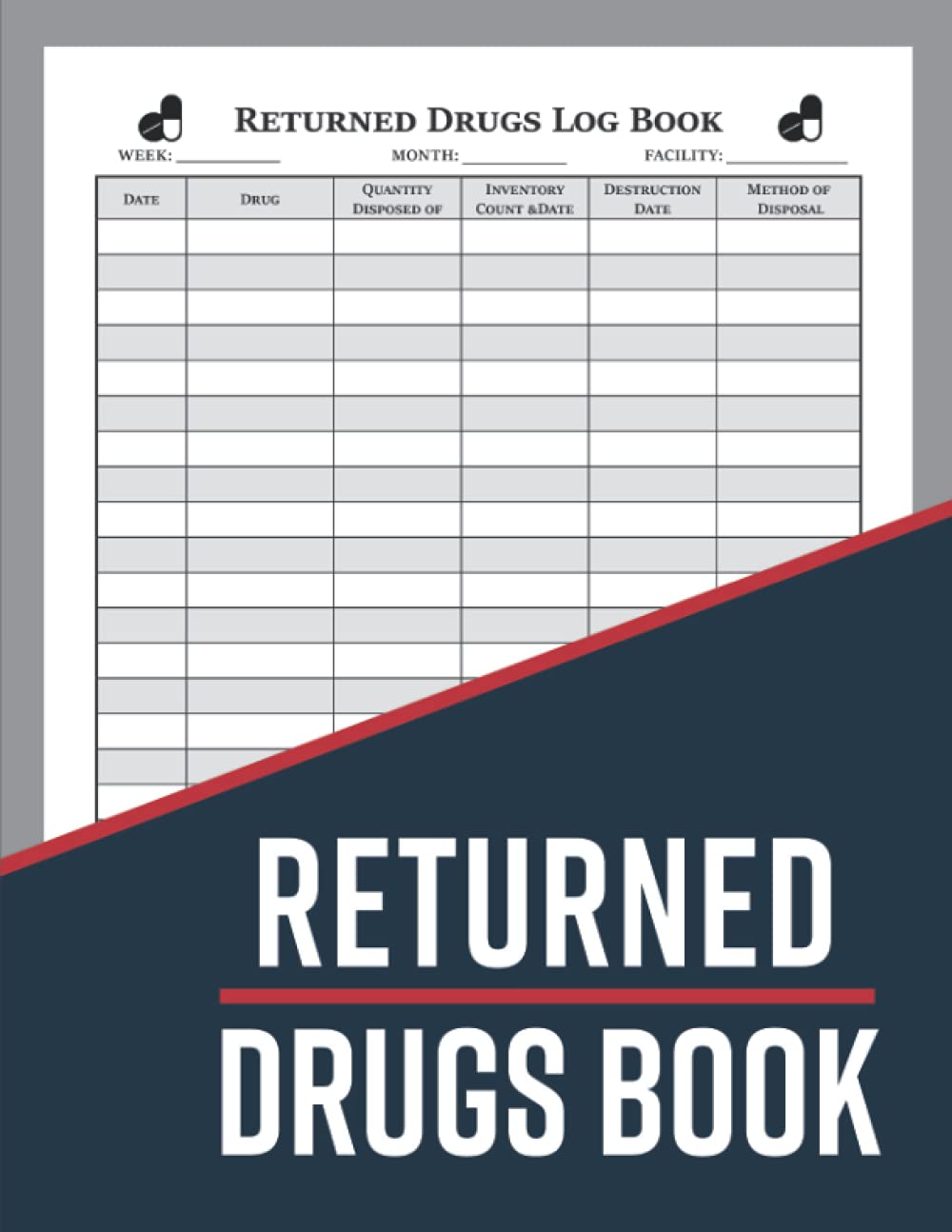 Buy Returned Drugs Book: Returned Drugs Log Book | Medication Returns ...
