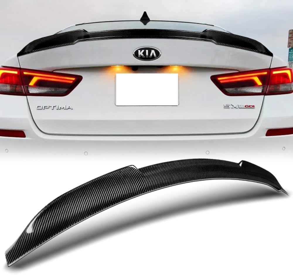 Amazon.com: W-POWER, Real Carbon Fiber Lift Gate Trunk Spoiler Wing ...