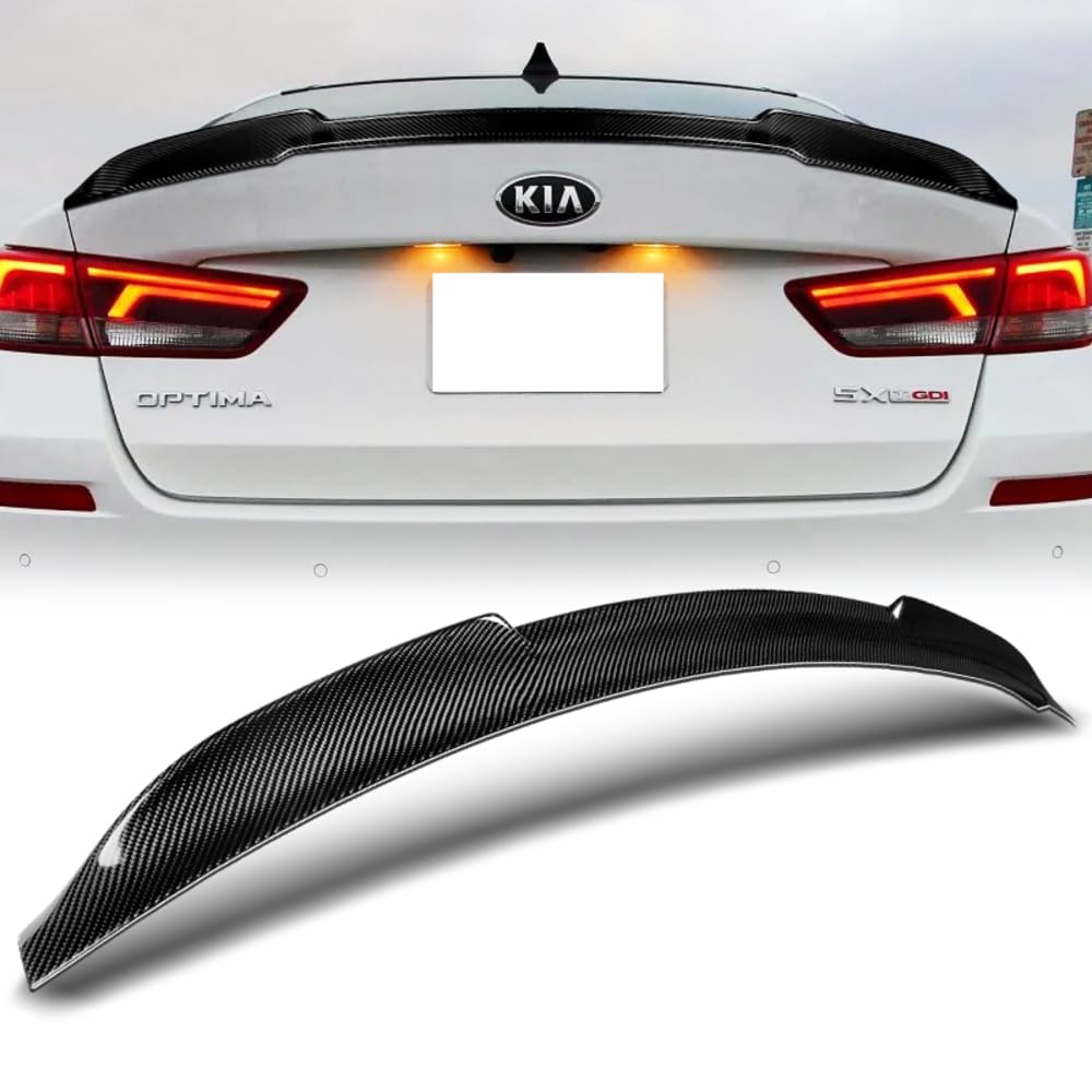 Amazon.com: W-POWER, Real Carbon Fiber Lift Gate Trunk Spoiler Wing ...