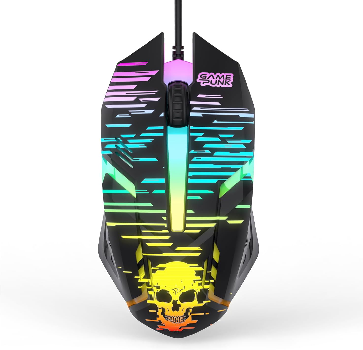 Amazon.com: GAME PUNK Wired Gaming Mouse, Ergonomic RGB Mouse with ...