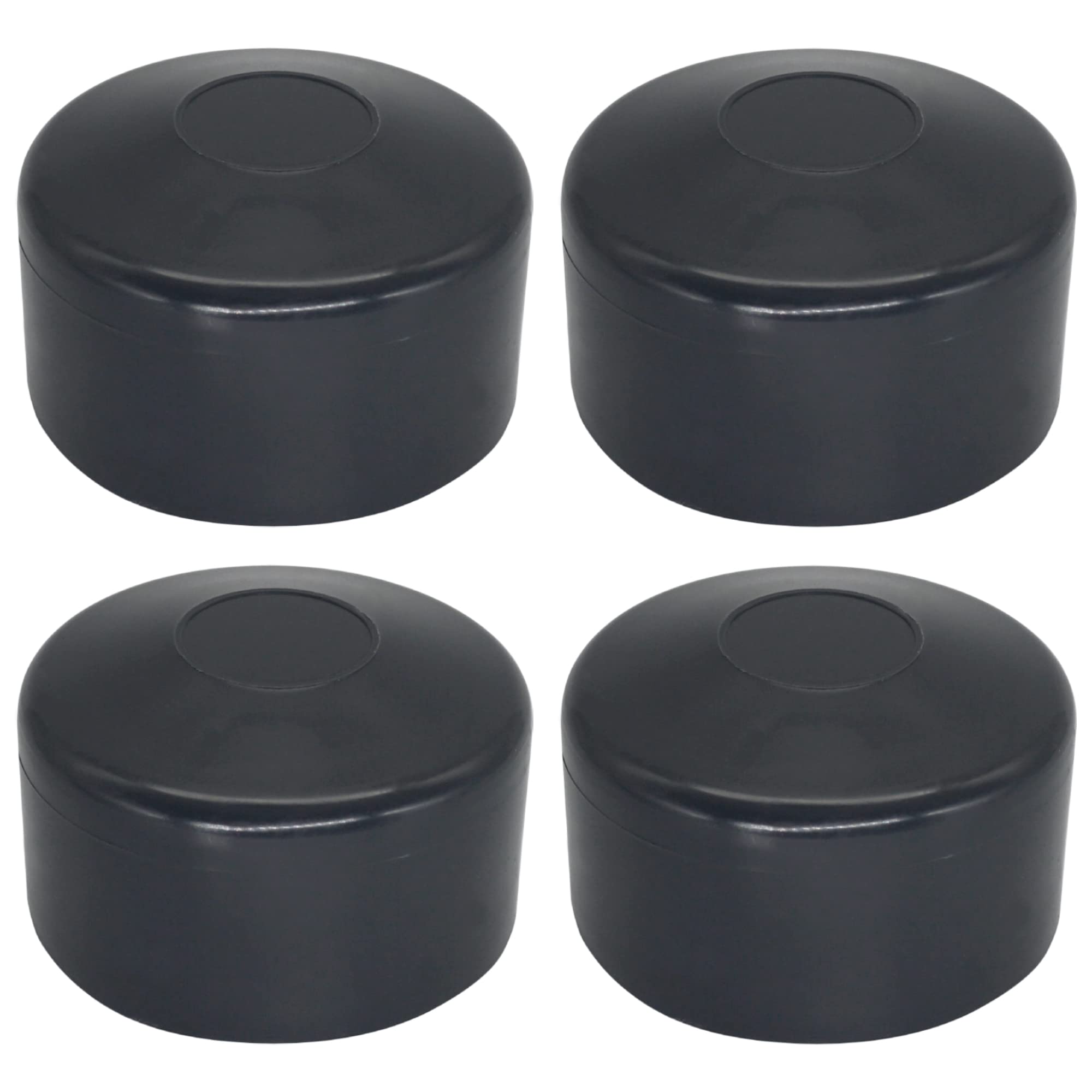 SKIR'CO (4 pcs) Fence Post Caps, Round 60 mm Grey Plastic Caps for ...