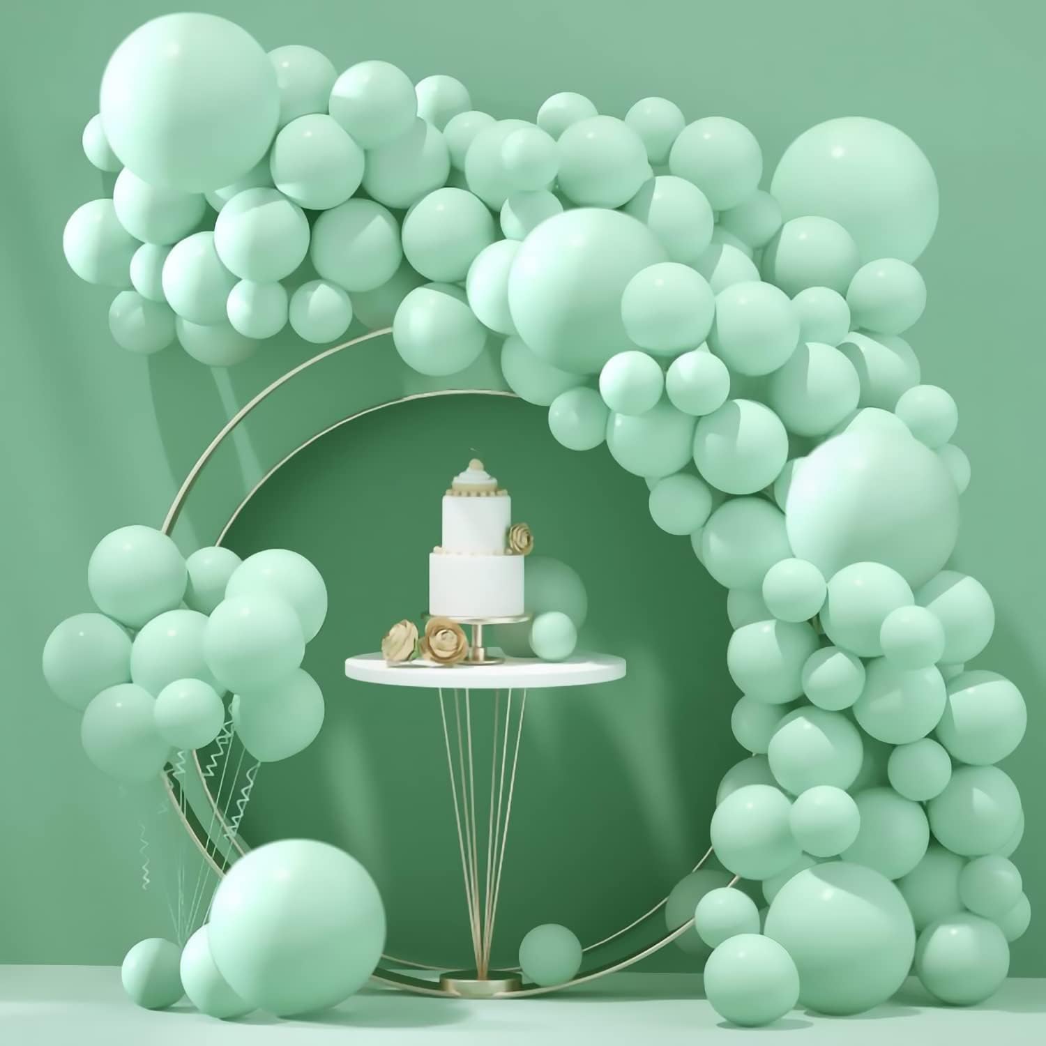 Amazon.com: Light Mint Green Balloons 106 pcs Pastel Green Balloons ...