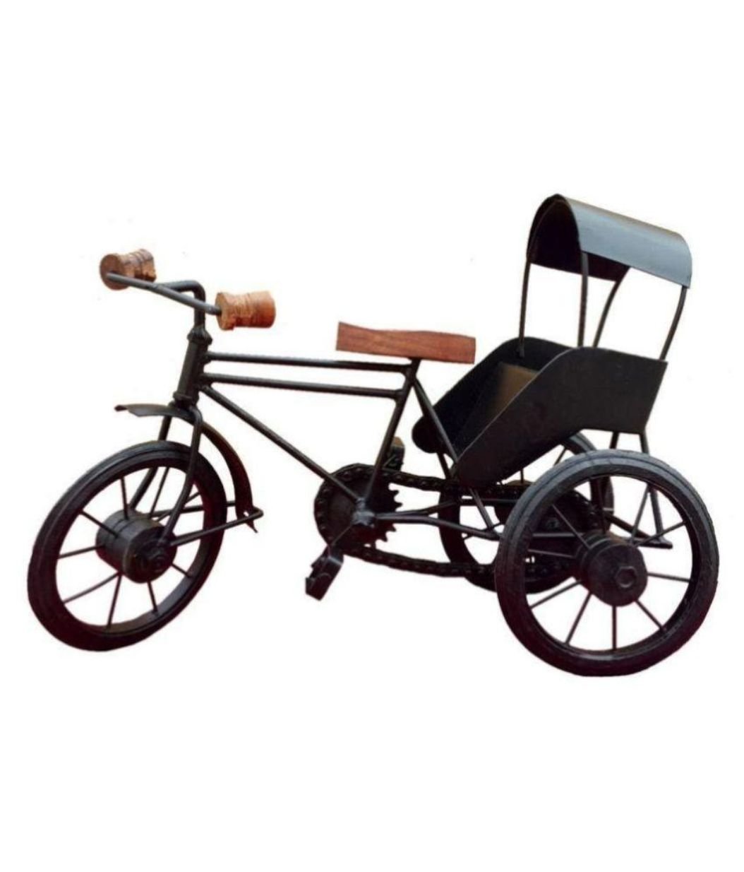 Buy JAIPUR CRAFT Antique Black Metal Miniature Rickshaw Online at Low ...