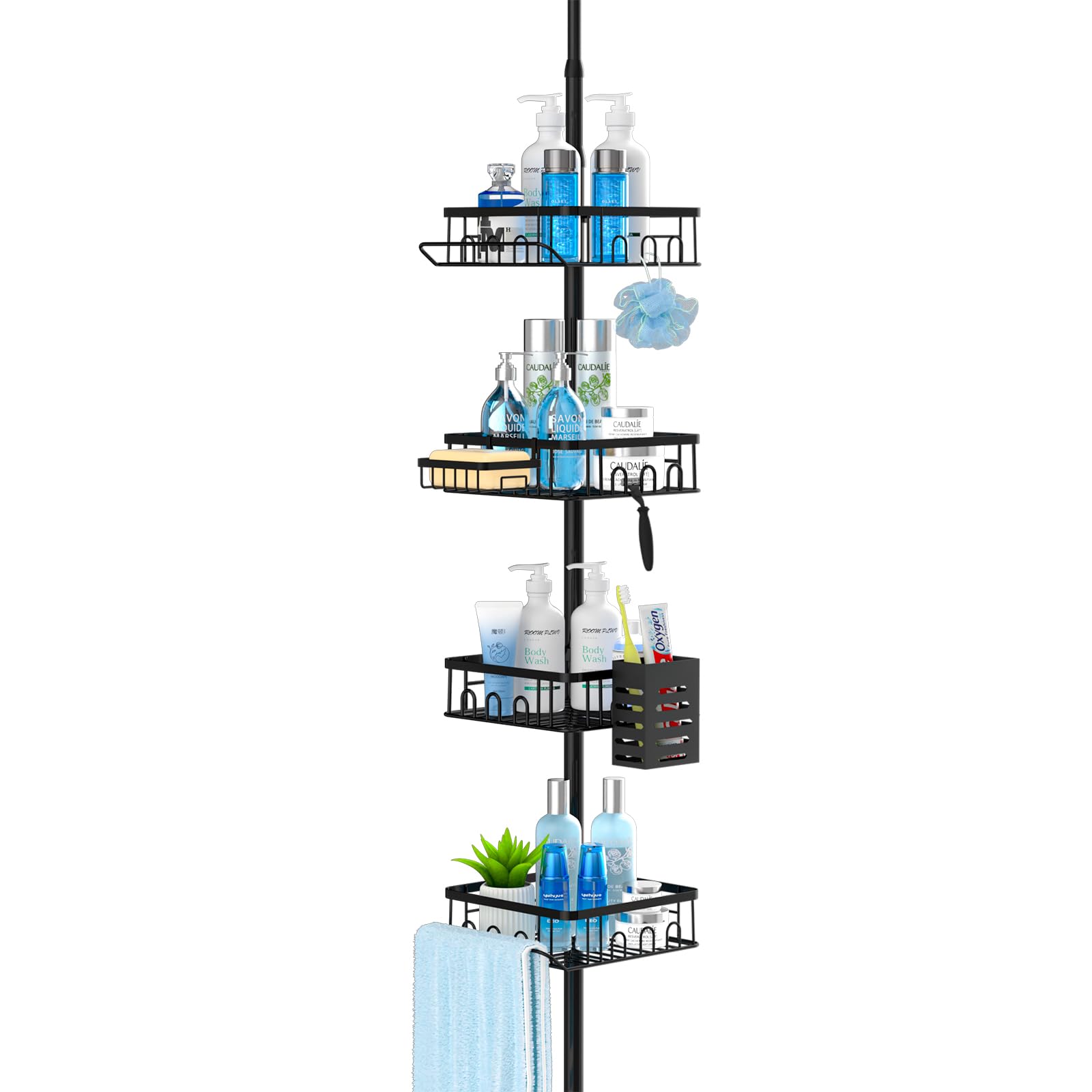 Snapklik.com : Corner Shower Caddy Tension Pole,Rustproof Shower Caddy ...