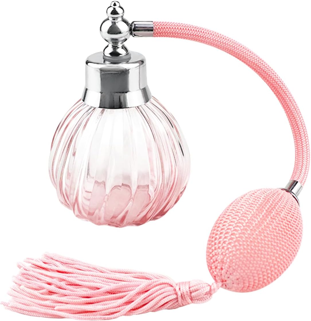 UPIQNG Glass Perfume Spray Bottle Vintage Twill Pattern Perfume ...