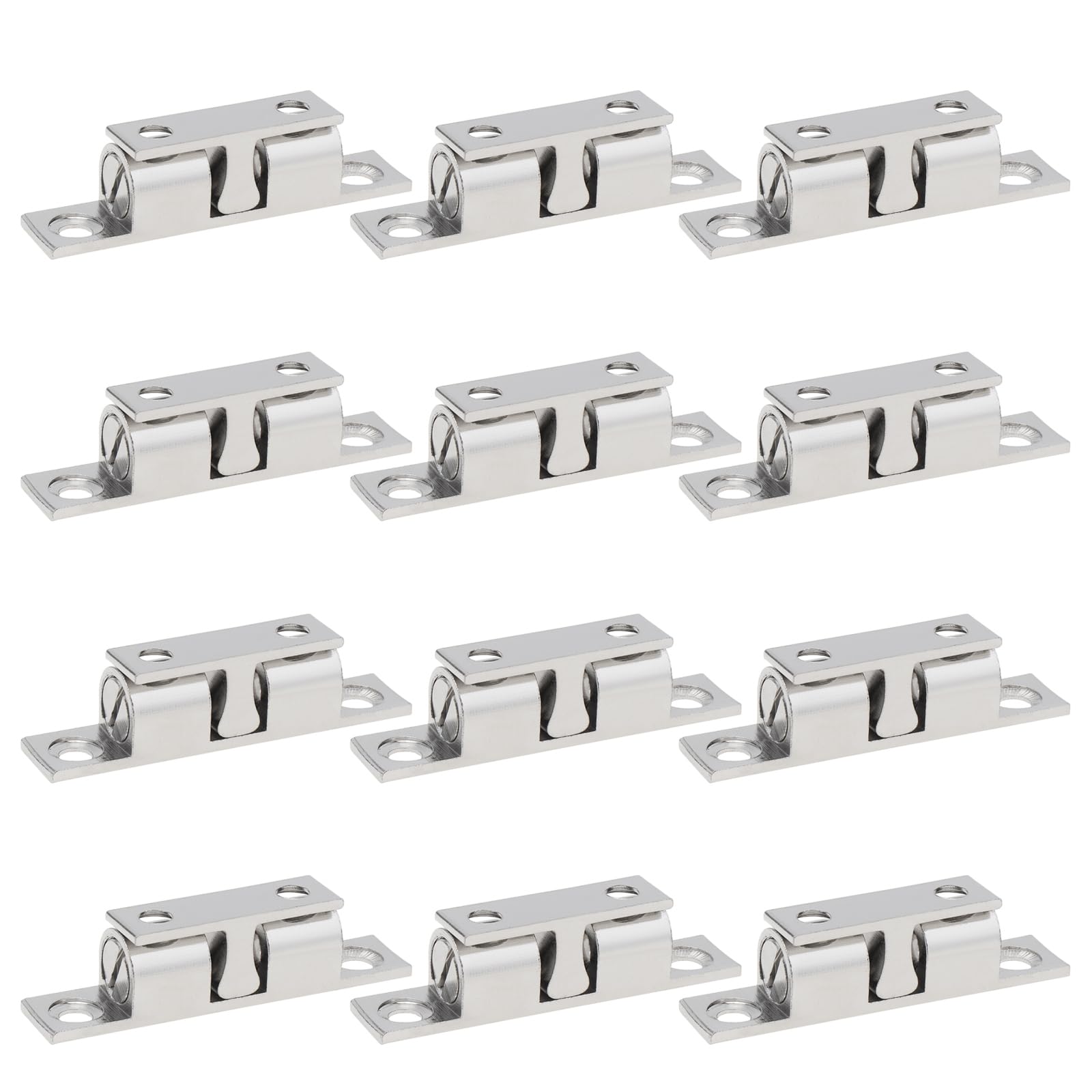 HOJLKLD 12Pcs Double Ball Tension Roller Catch Latch, 50mm Solid Brass Door Catches Hardware ...