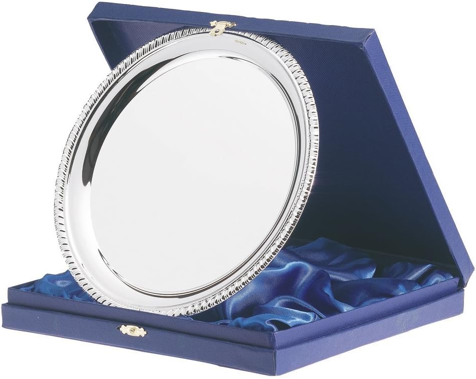 Trophy Silver Plated Round Salver Plate 30cm with Box Plus Free ...