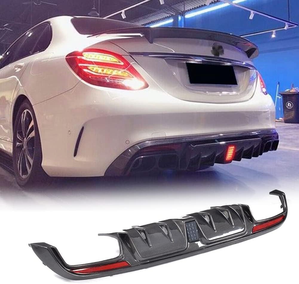 Amazon.com: W205 Carbon Fiber Rear Diffuser for Mercedes Benz C Class ...