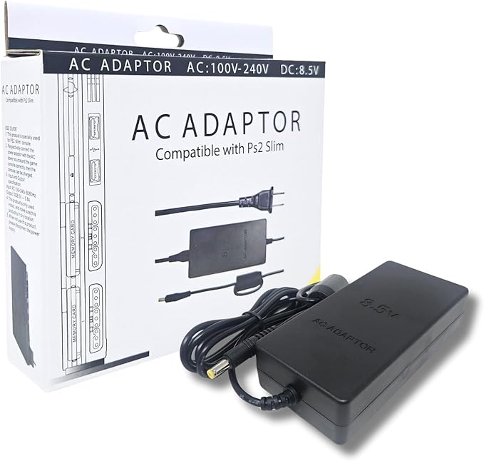 Amazon.com: Old Skool PS2 Ac Adapter for Sony PlayStation 2 Slim 7000 ...
